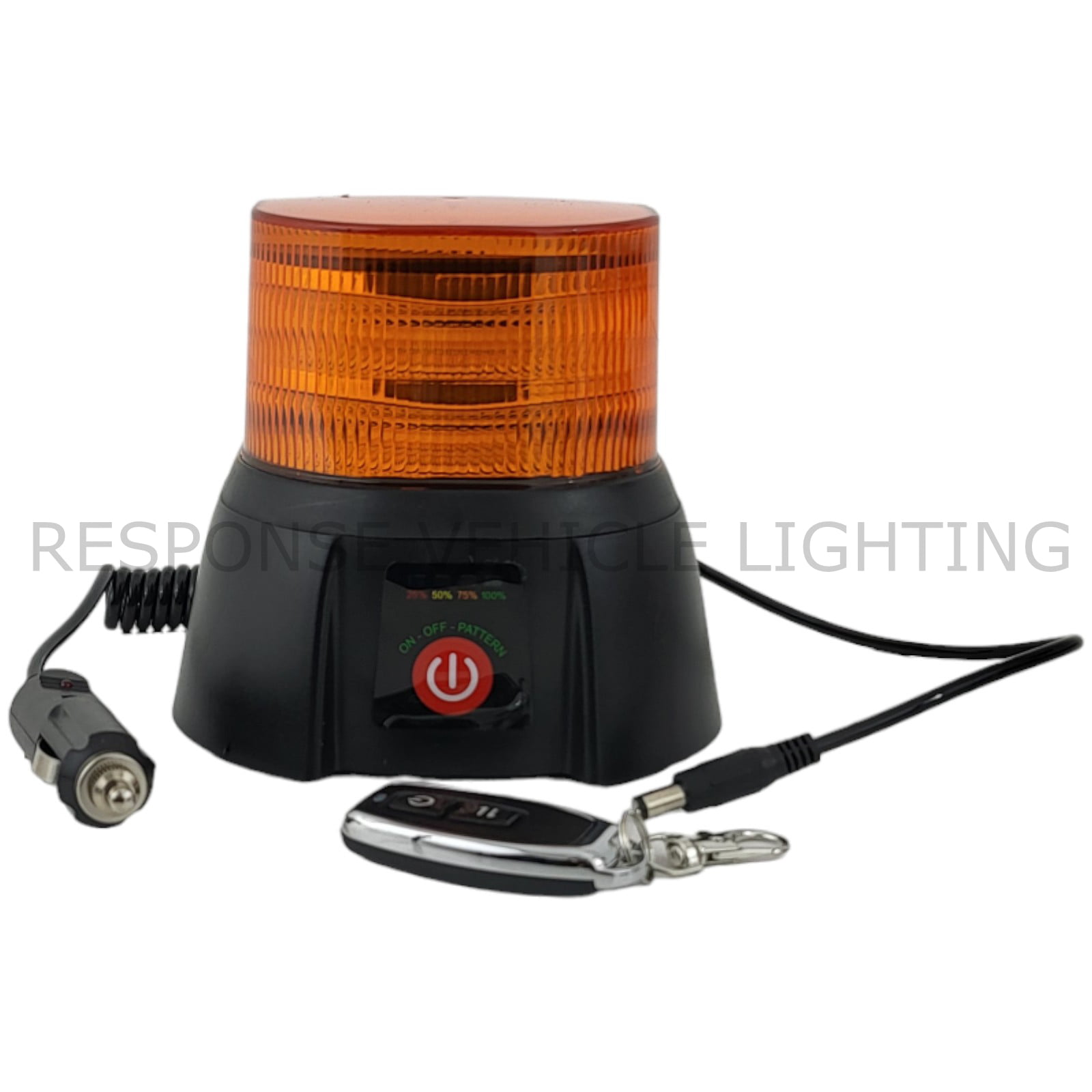 Rechargeable Amber LED Beacon - Wireless with Remote Control - Magnetic ...