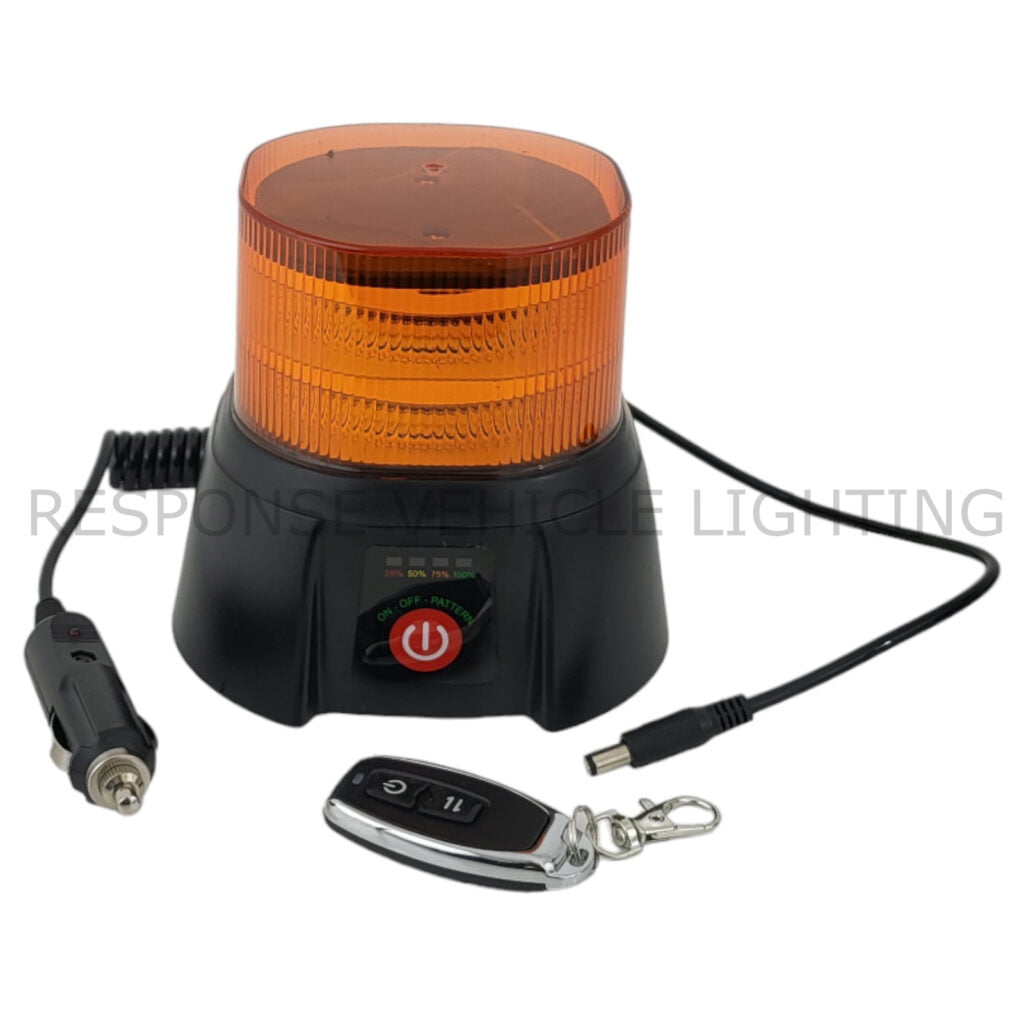 Rechargeable Amber LED Beacon - Wireless with Remote Control - Magnetic ...