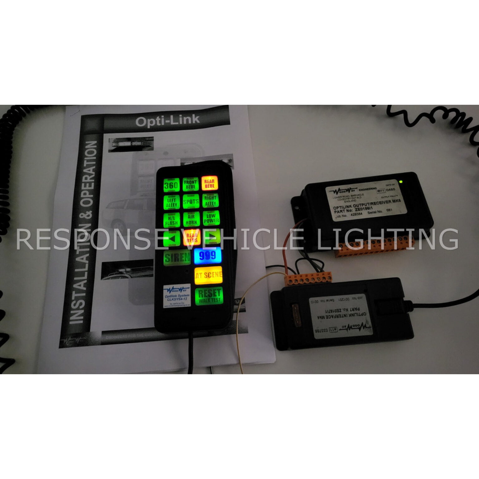 Woodway Optilink Mk4 Control System Switch Panel Kit for Lights ...