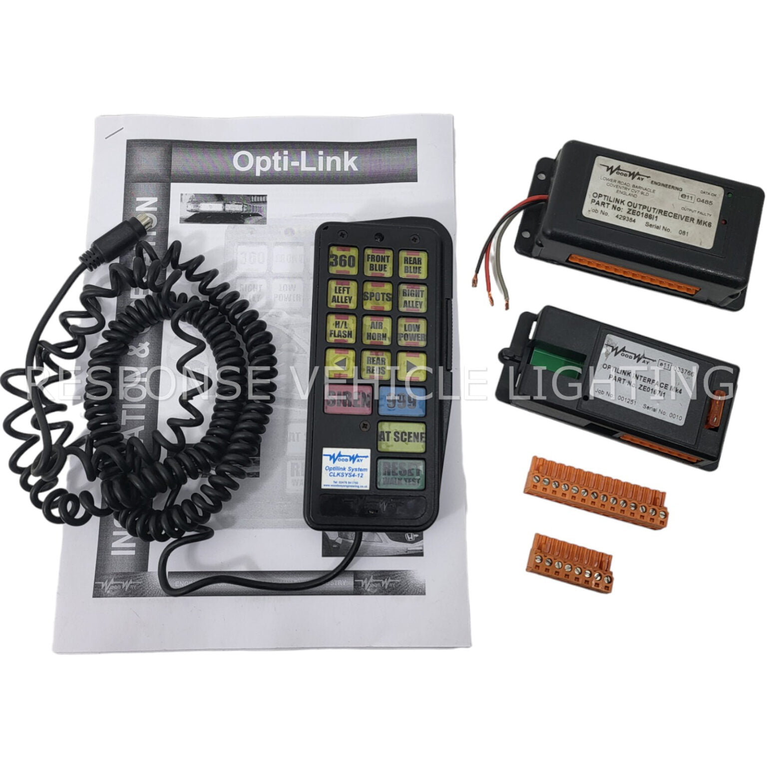 Woodway Optilink Mk4 Control System Switch Panel Kit for Lights ...